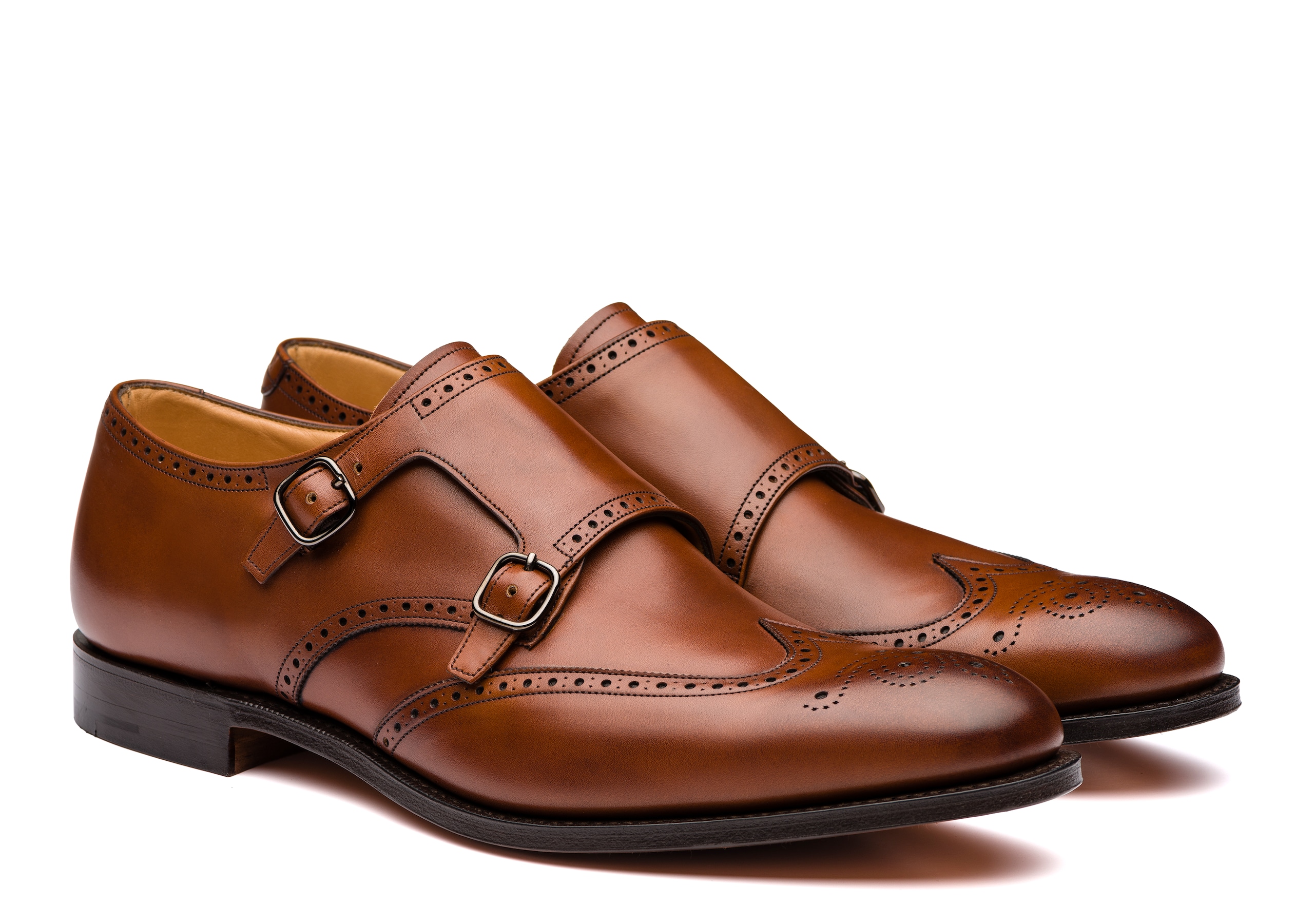 Calf Leather Monk Strap Brogue Brown | Church's