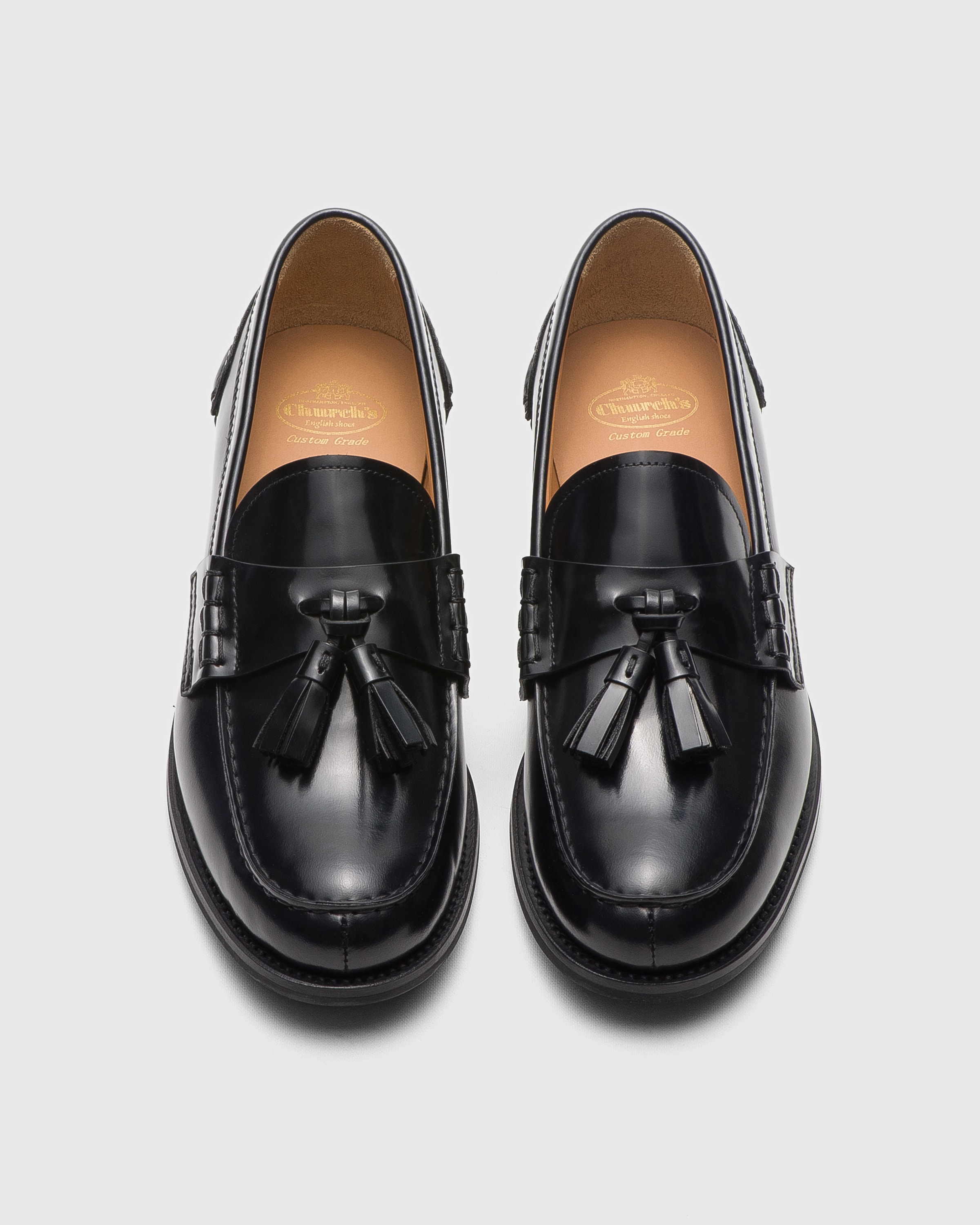 Black Fumé Brushed Calfskin Loafer | Church's Black Fumé Brushed Calfskin Loafer | Church's