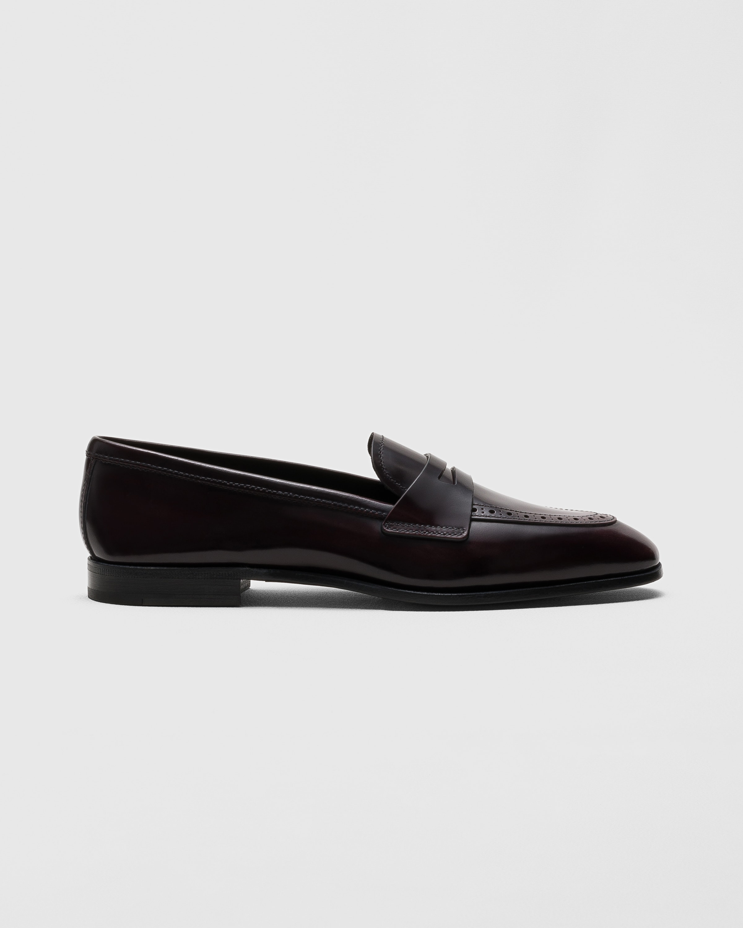 Burgundy Polished Fumé Leather Loafer | Church's