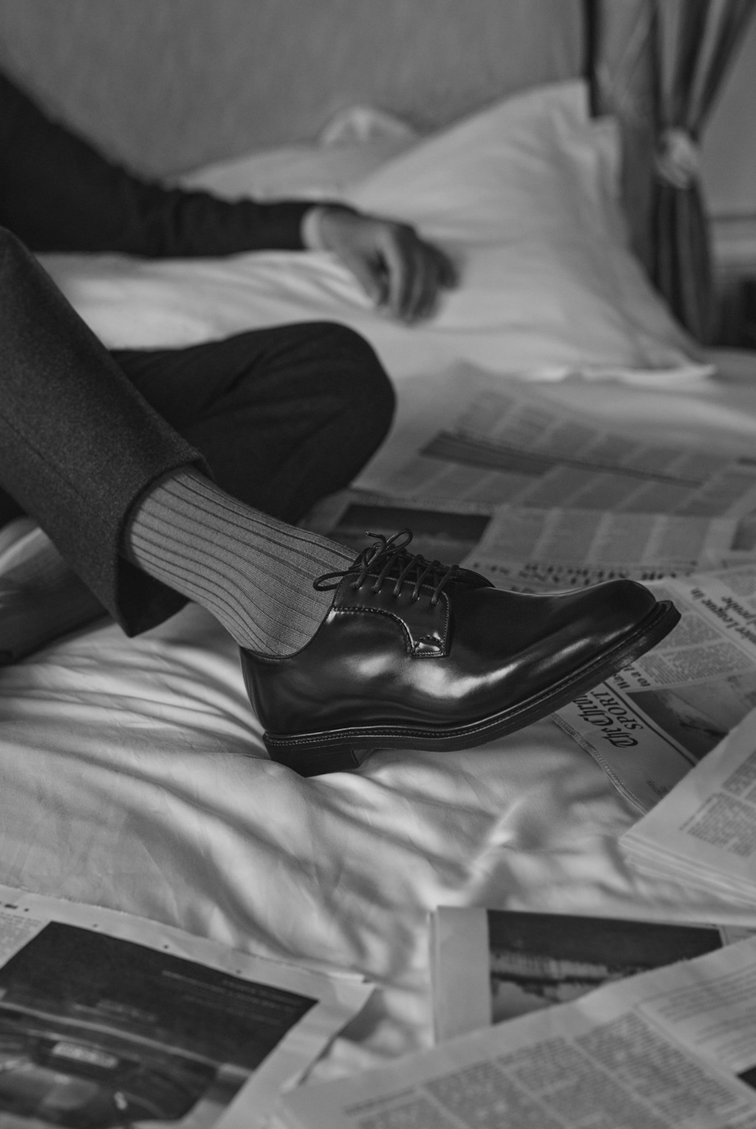 テーパードデザインのレザーのメンズShannonレースアップシューズ | Church's